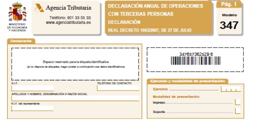 Form 347 Annual Information Statement fiscal year 2019